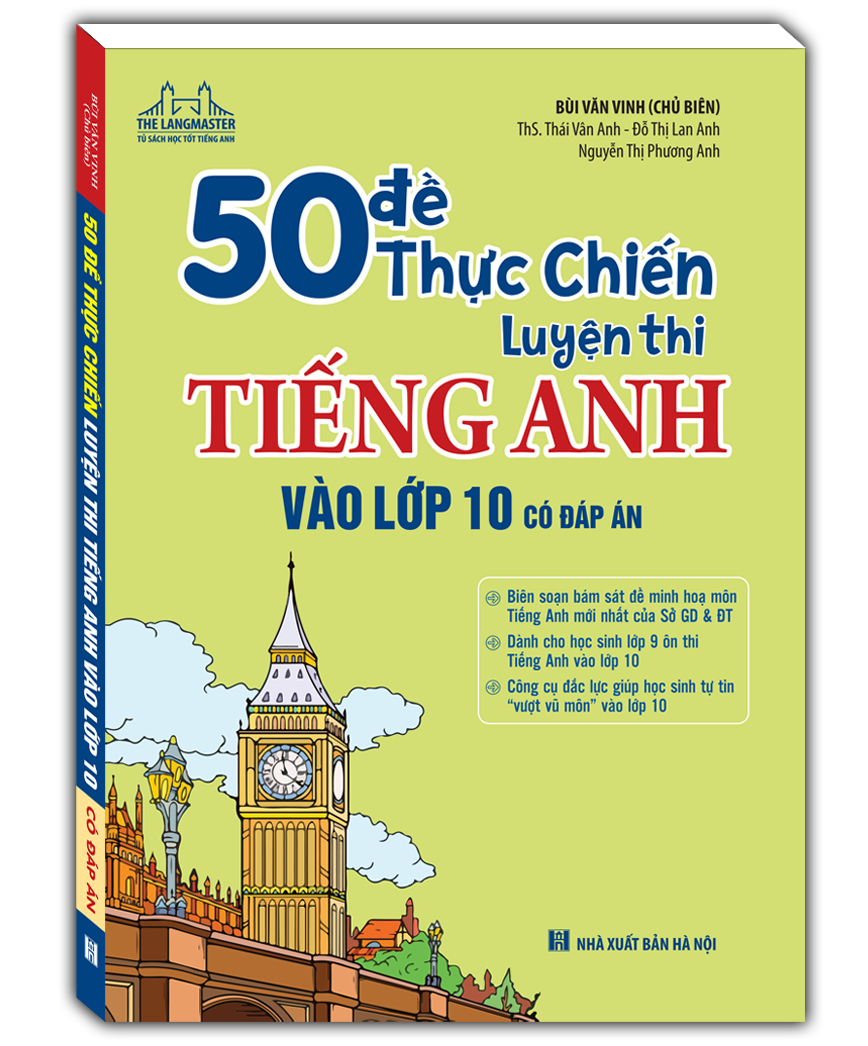sách tiếng anh , ôn tập vào 10 , sách hay , 50 đề ôn tập , 50 đề thực chiến ôn vào lớp 10 , có ...